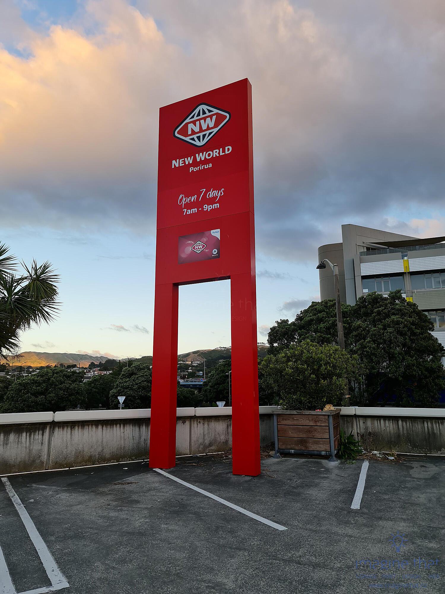 Outdoor Signage | New World | New Zealand